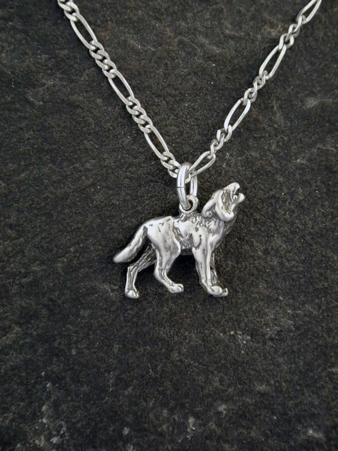 Sterling Silver Wolf on a Sterling Silver Chain - Etsy