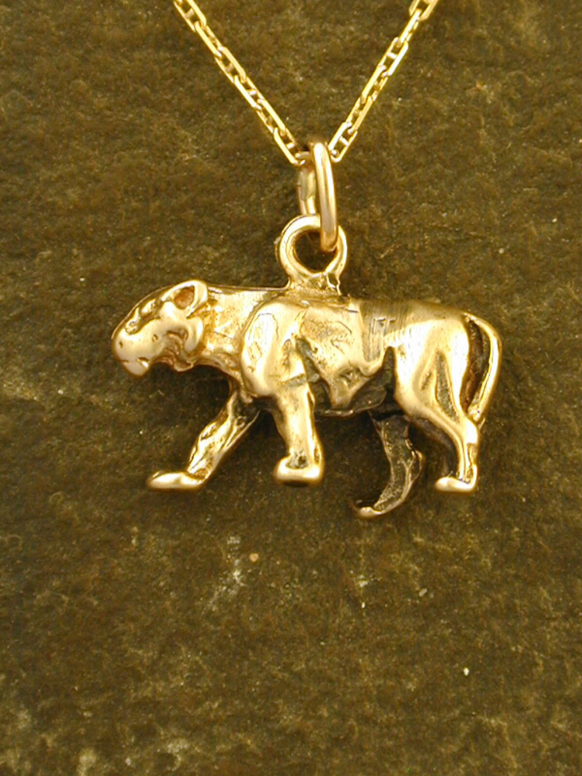 14K Gold Cougar, Catamount, Puma, Panther, Mountain Lion Pendant on ...