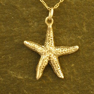 14K Gold Sea Star Pendant on a 14K Gold Chain. - Etsy