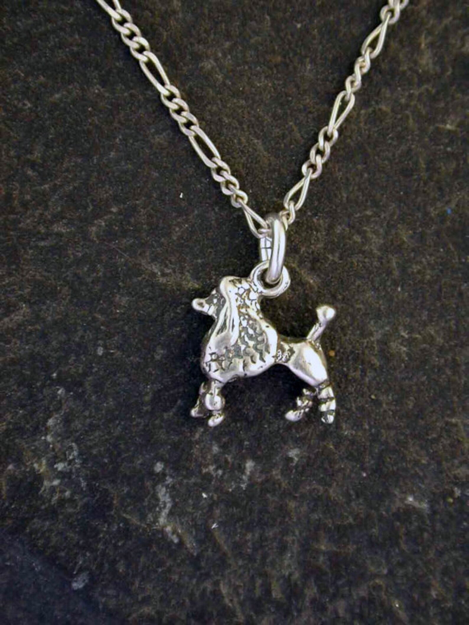 Sterling Silver Poodle Dog Pendant on Sterling Silver Chain. - Etsy