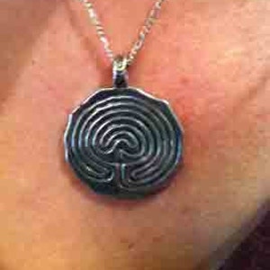 Sterling Silver Large Indian Maze Pendant on a Sterling Silver Chain ...