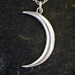 Sterling Silver Cresent Moon Pendant on a Sterling Silver Chain. - Etsy