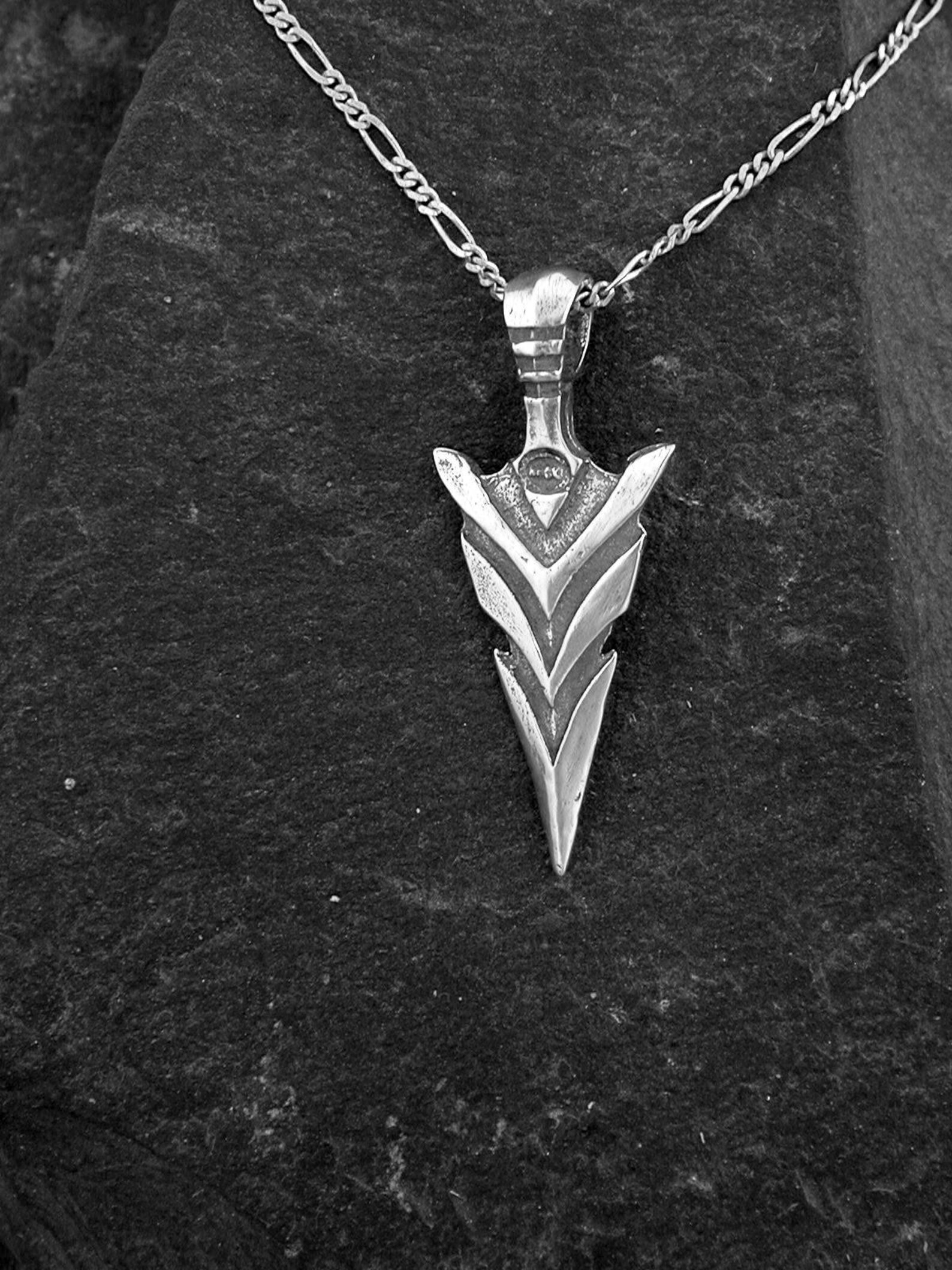 Sterling Silver Arrowhead Pendant on a Sterling Silver Chain. - Etsy