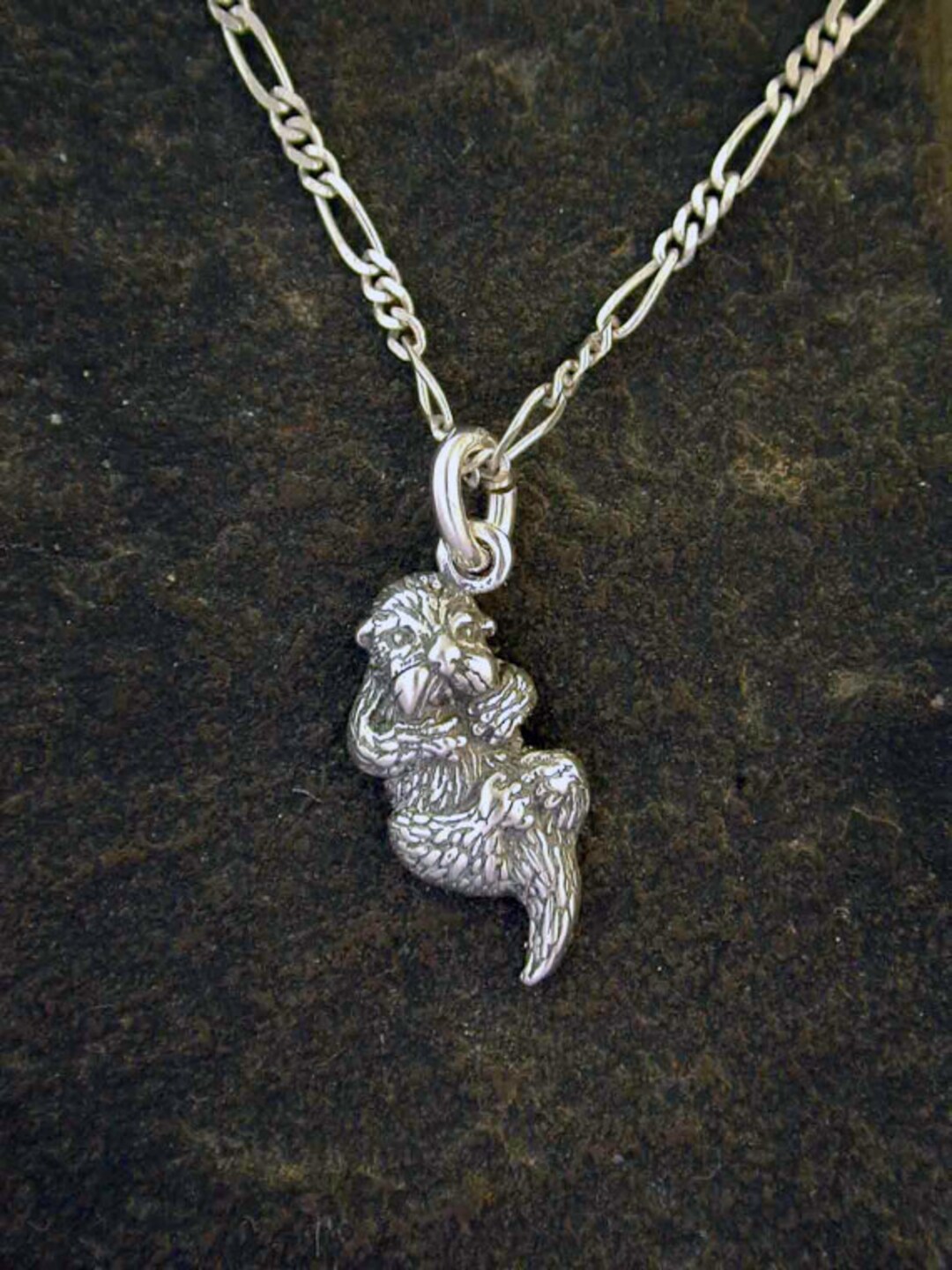 Sterling Silver Otter Pendant on a Sterling Silver Chain - Etsy