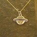 14K Gold Saturn Pendant on a 14K Gold Chain - Etsy