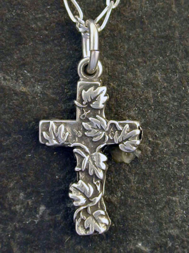 Sterling Silver Cross Pendant on a Sterling Silver Chain - Etsy