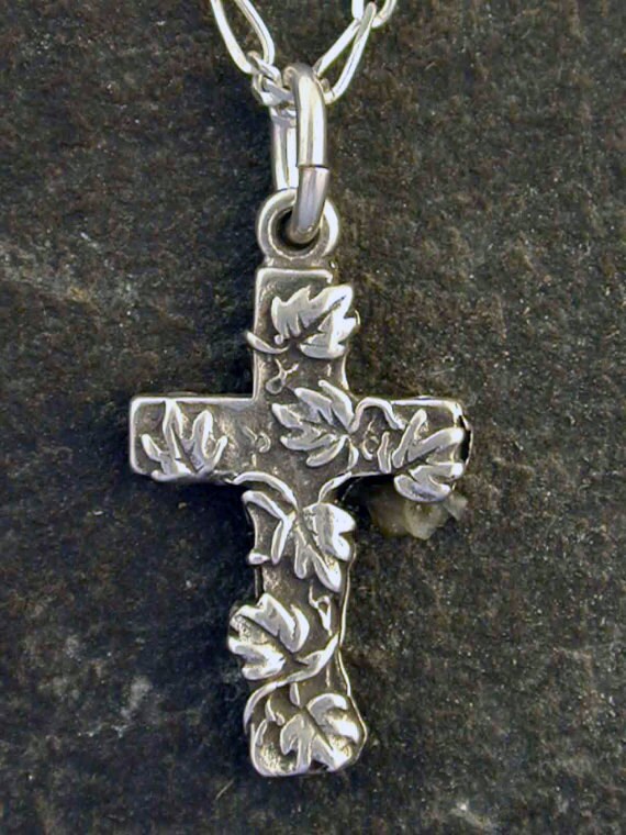 Sterling Silver Cross Pendant on a Sterling Silver Chain - Etsy