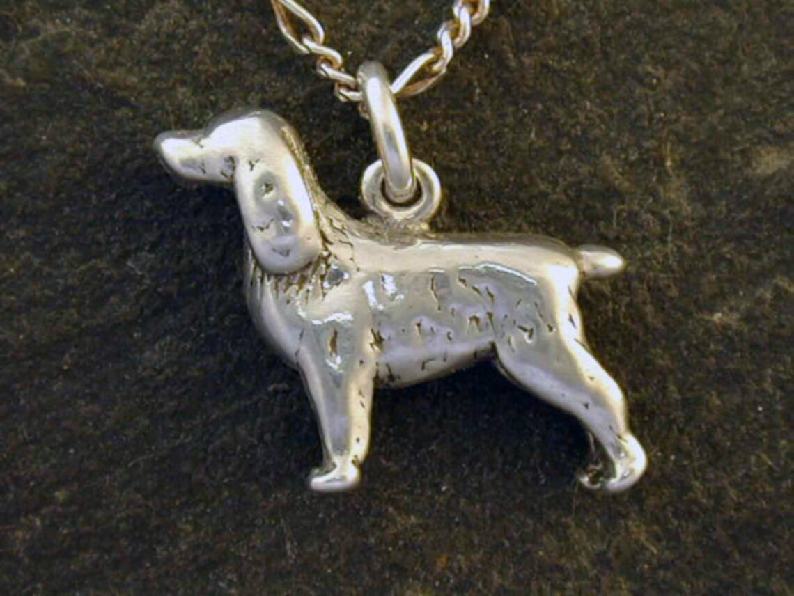 Sterling Silver Springer Spaniel Dog Pendant on a Sterling - Etsy
