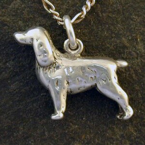 Sterling Silver Springer Spaniel Dog Pendant on a Sterling Silver Chain ...