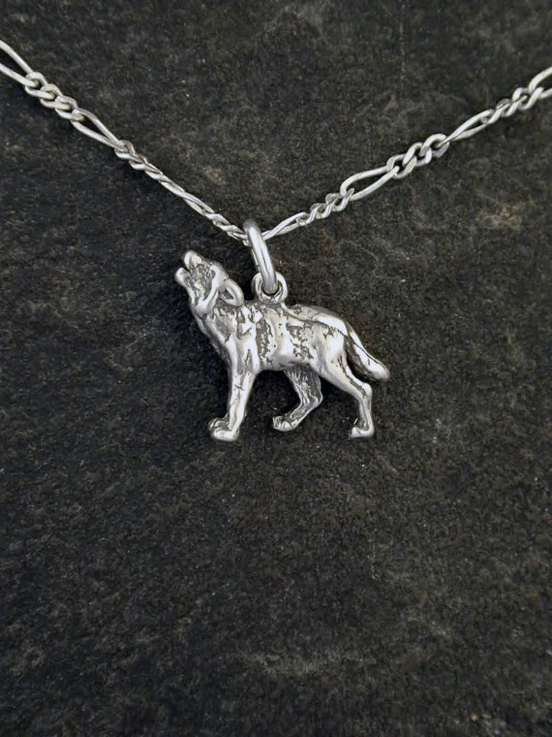 Sterling Silver Wolf on a Sterling Silver Chain | Etsy