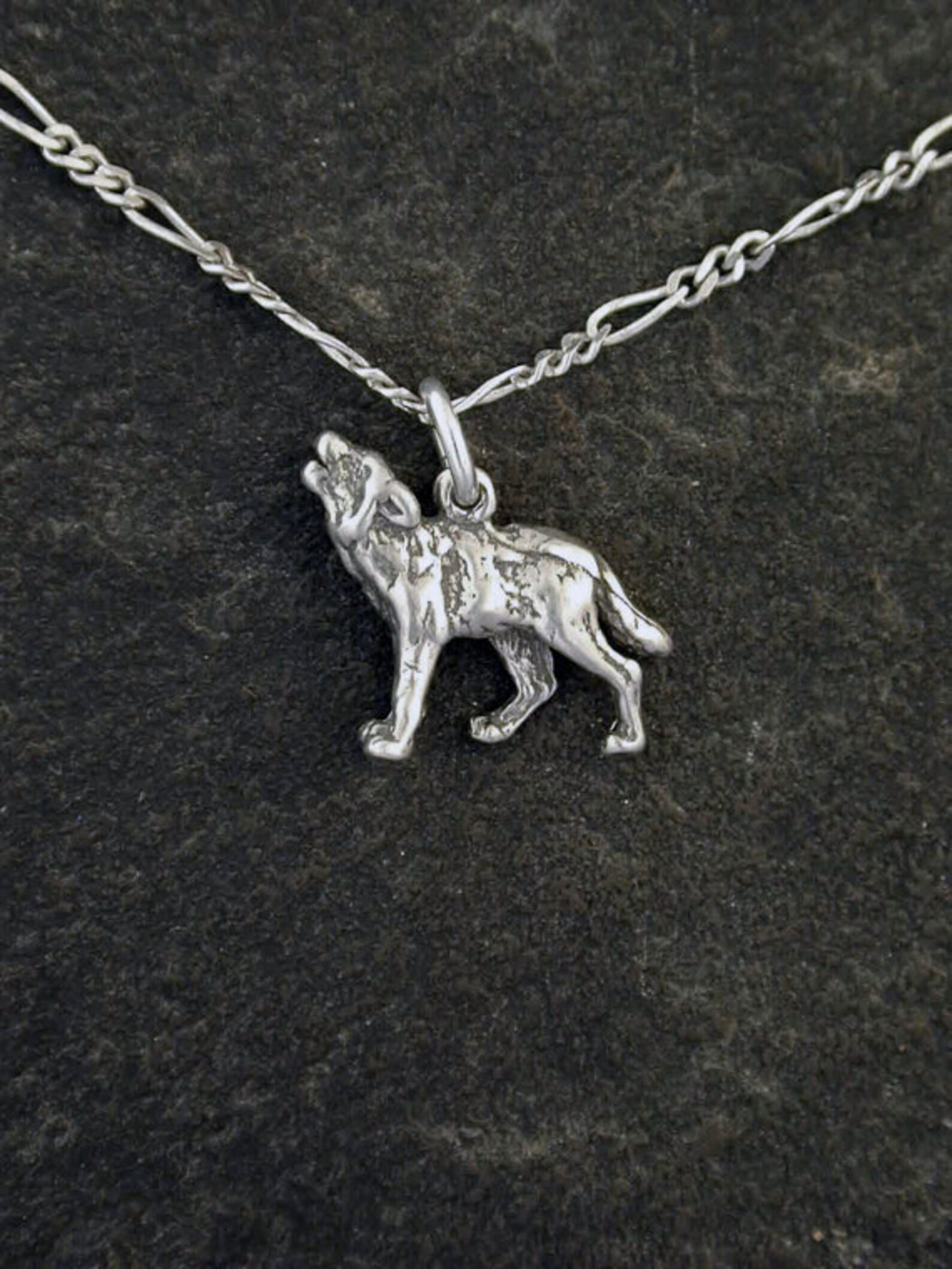 Sterling Silver Wolf on a Sterling Silver Chain - Etsy