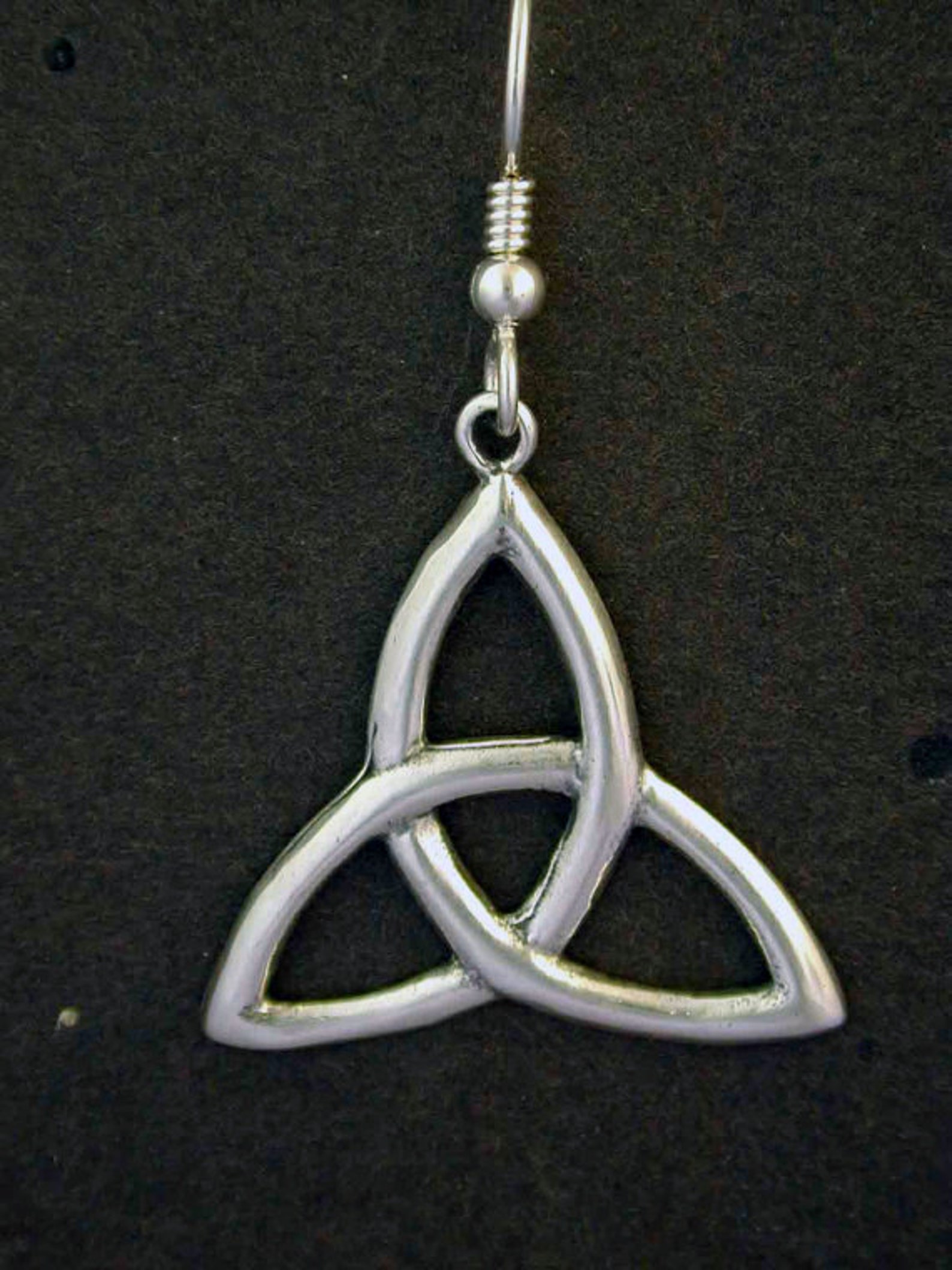 Sterling Silver Celtic Knot Triad Earrings on Heavy Sterling Silver ...