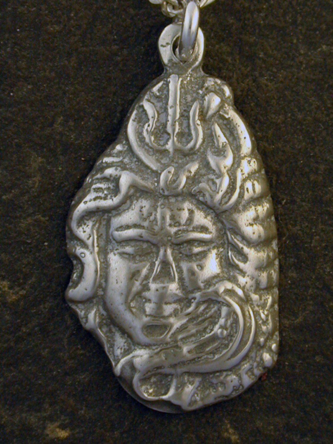 Sterling Silver Hindu God Shiva Pendant on a Sterling Silver | Etsy