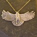 14K Gold Large Hawk Pendant With a 14K Gold Chain - Etsy