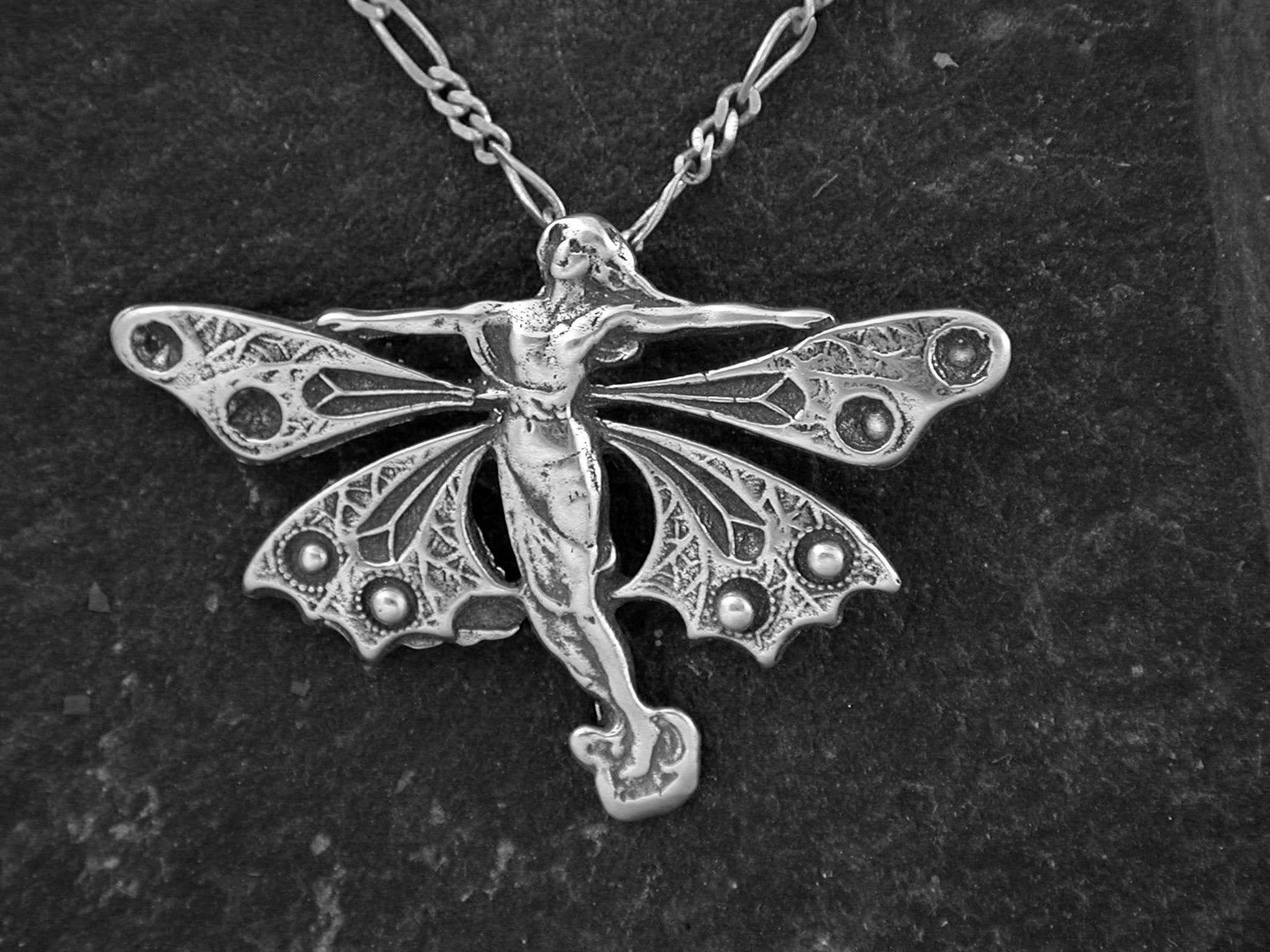 Sterling Silver Dragonfly Lady Pendant on Sterling Silver - Etsy