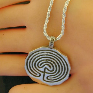 Sterling Silver Large Indian Maze Pendant on a Sterling Silver Chain - Etsy