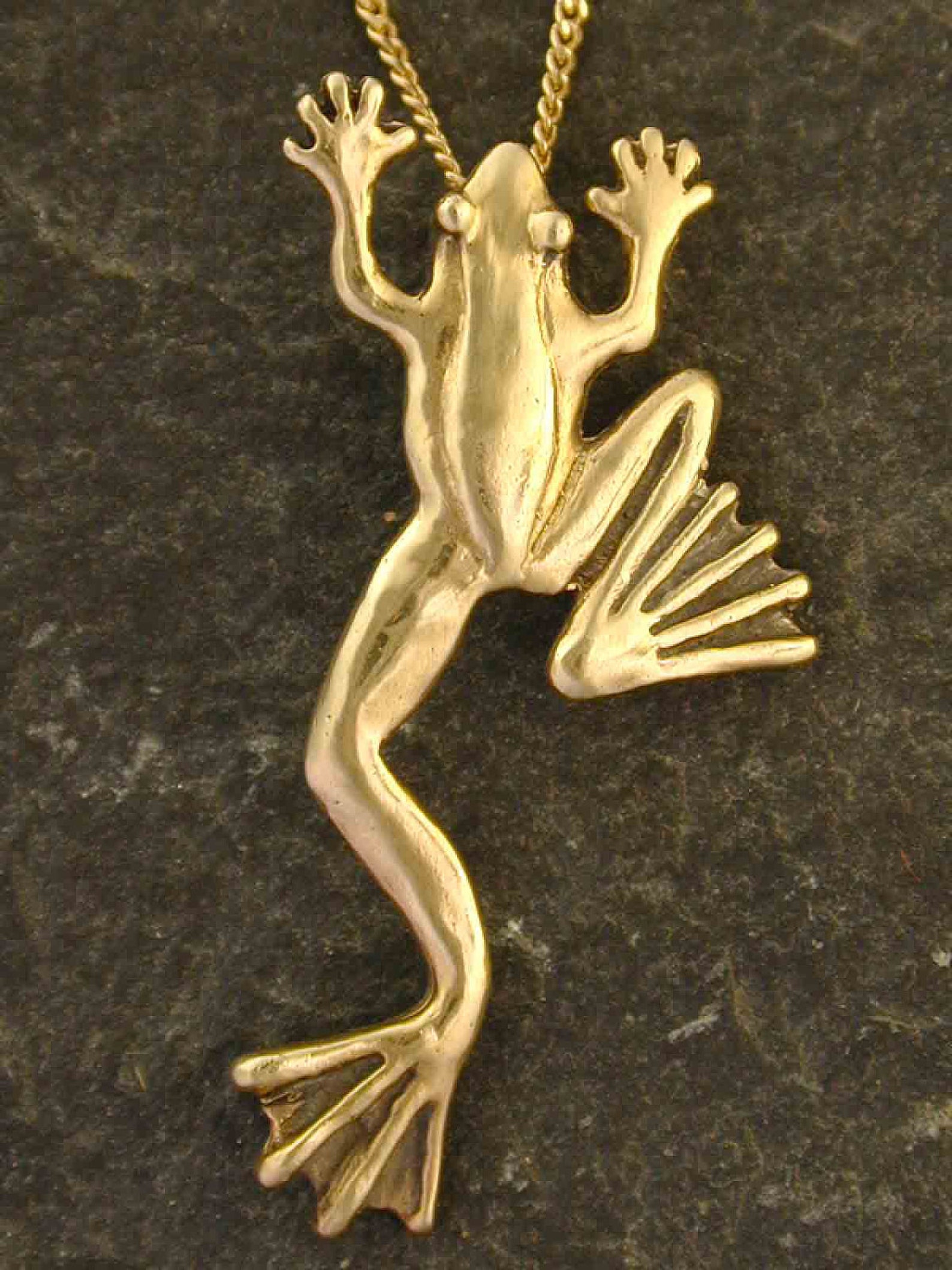 14K Gold Original Frog Pendant on a 14K Gold Chain - Etsy