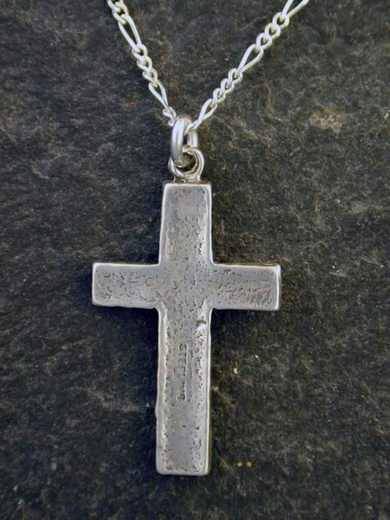 Sterling Silver Cross Pendant on Sterling Silver Chain. - Etsy
