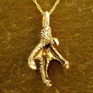 14K Gold Talon Pendant on a 14K Gold Chain. - Etsy