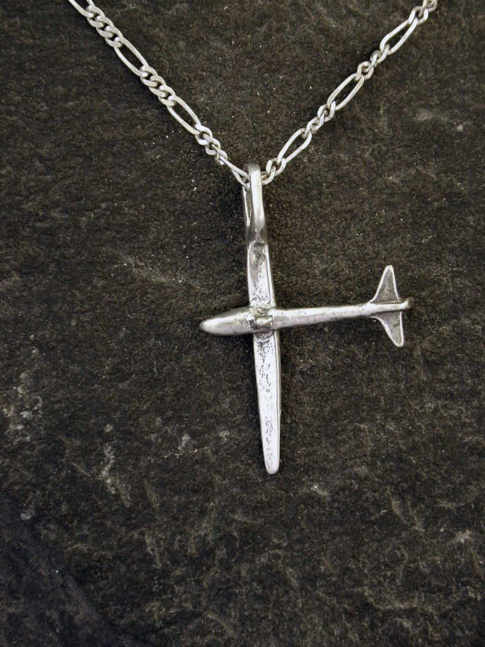 Sterling Silver Original Glider Sailplane Pendant on a - Etsy