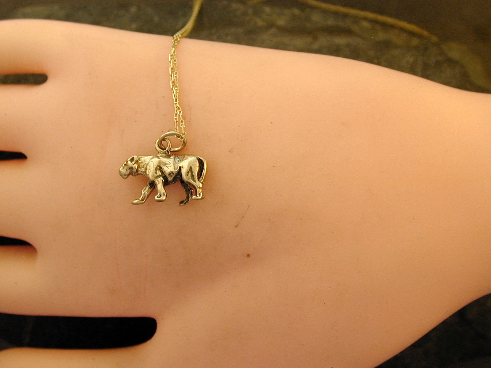 14K Gold Cougar, Catamount, Puma, Panther, Mountain Lion Pendant on ...