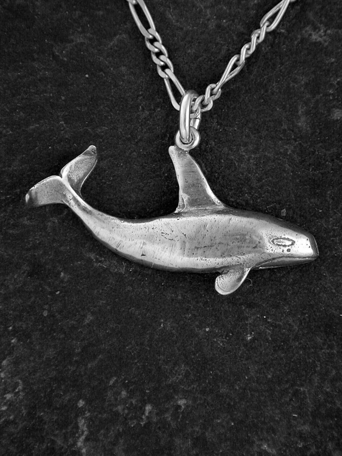 Sterling Silver Orca Pendant on a Sterling Silver Chain | Etsy