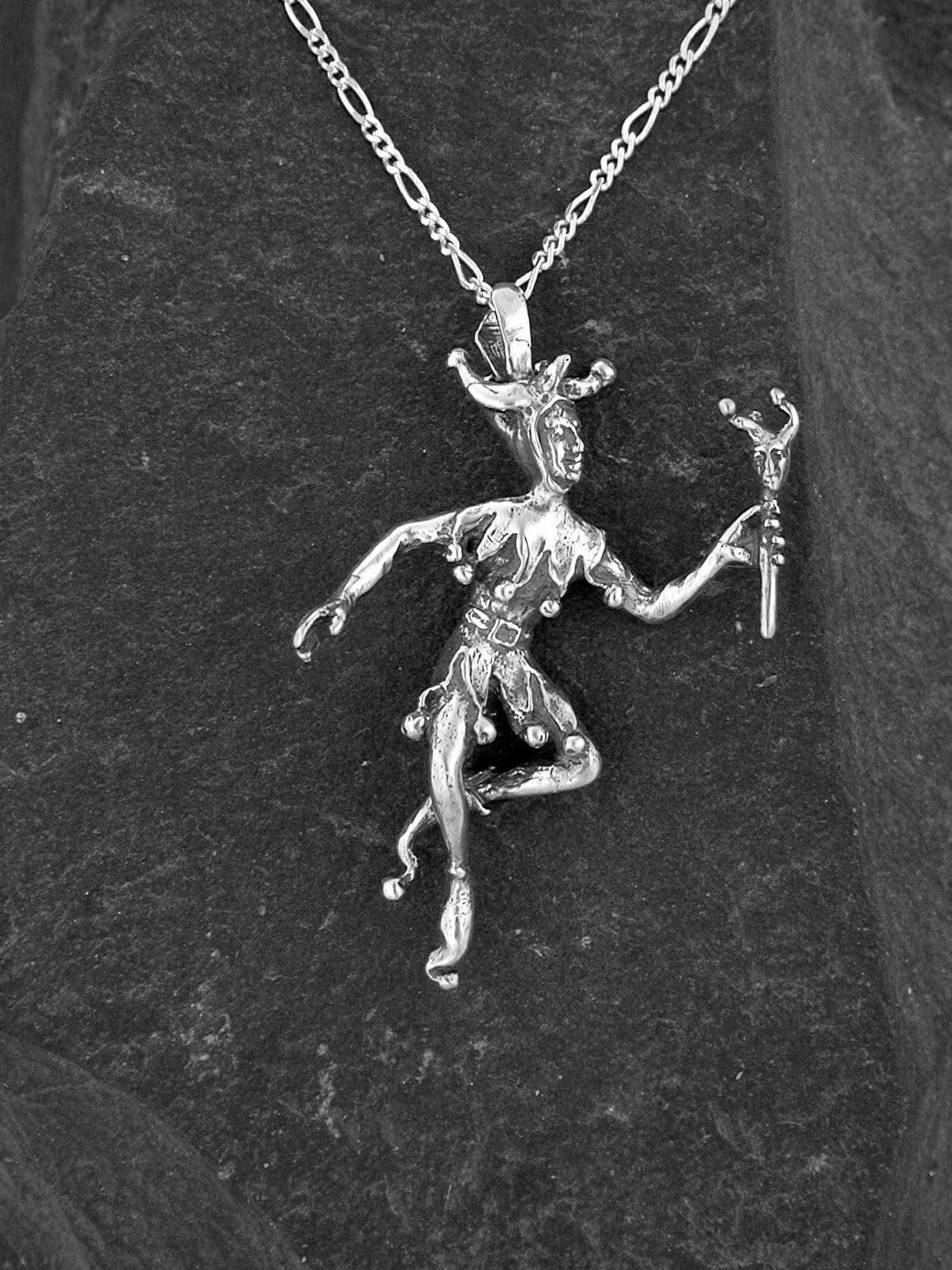 Sterling Silver Jester Pendant on a Sterling Silver Chain. - Etsy