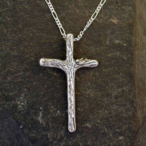 Sterling Silver Cross Pendant on a Sterling Silver Chain - Etsy