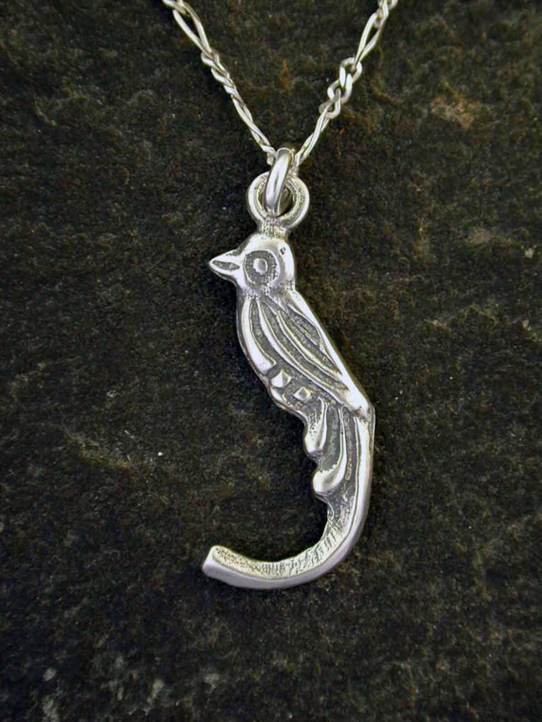 Sterling Silver Quetzal Bird Pendant on a Sterling Silver Chain - Etsy