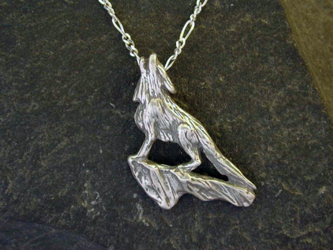 Sterling Silver Original Wolf Pendant on a Sterling Silver Chain - Etsy