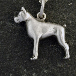 Sterling Silver Boxer Dog Pendant on a Sterling Silver Chain - Etsy