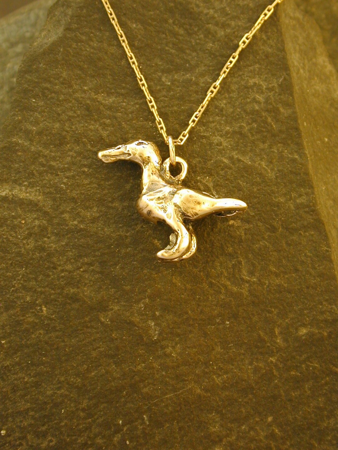14K Gold Albatros Pendant on a 14K Gold Chain - Etsy