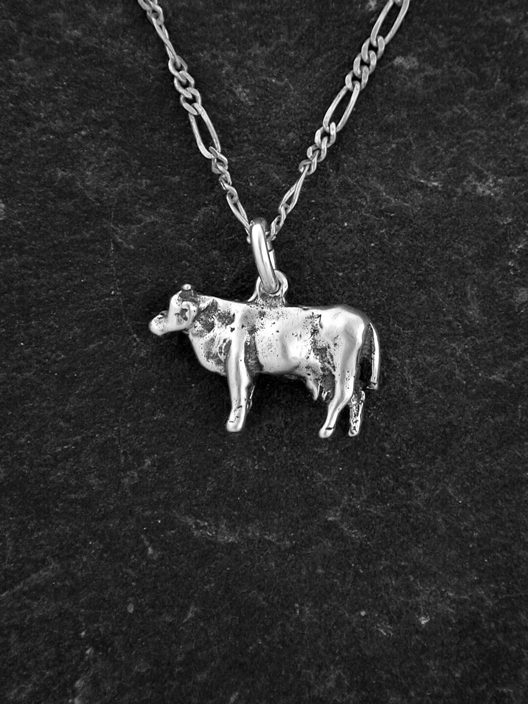 Sterling Silver Milk Cow Pendant on Sterling Silver Chain. - Etsy