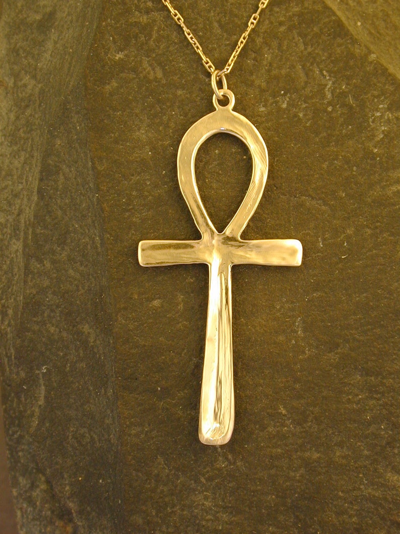 14K Gold Ankh Pendant on a 14K Gold Chain - Etsy