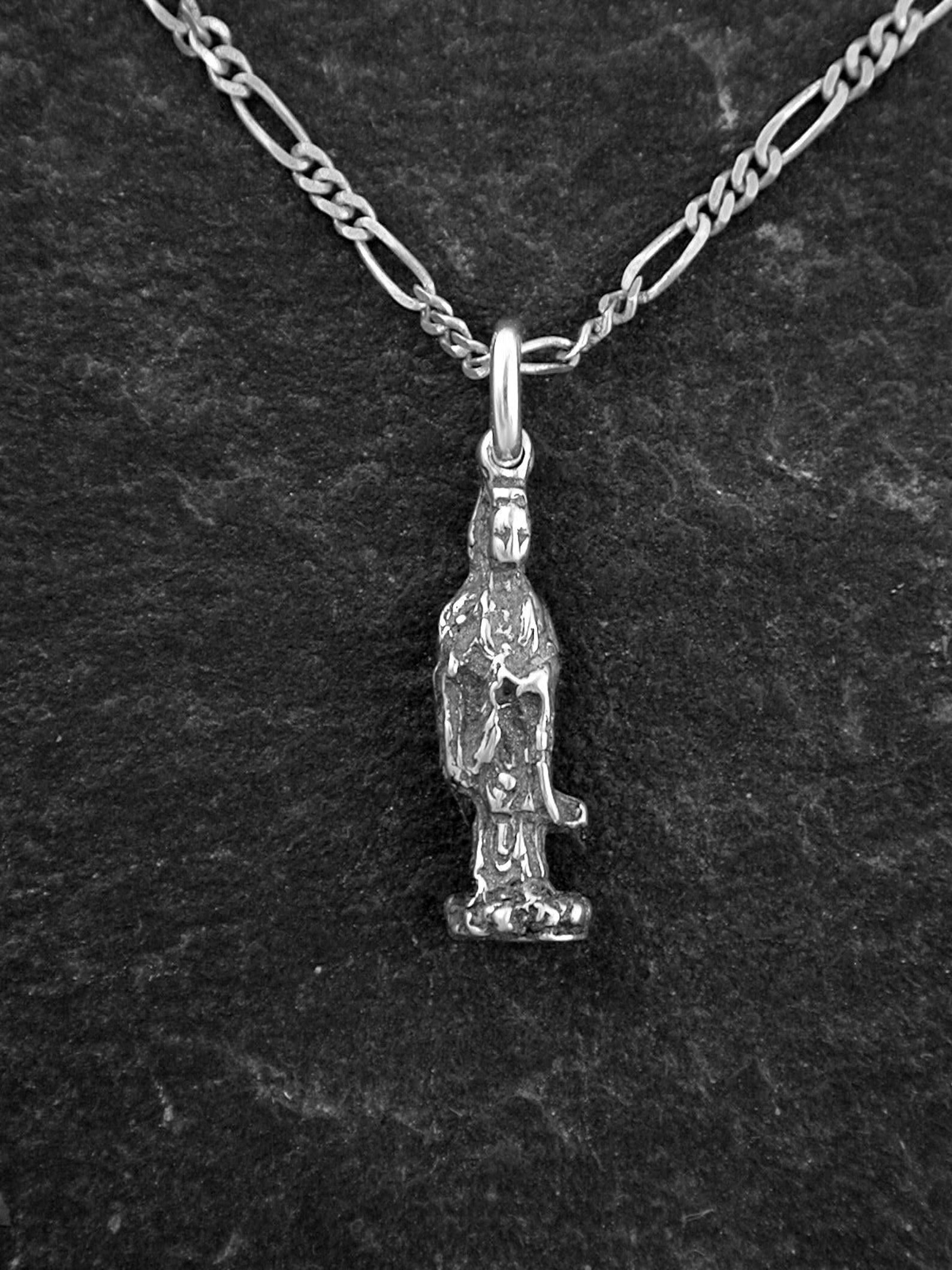 Sterling Silver Quan Yin Pendant on a Sterling Silver Chain - Etsy UK