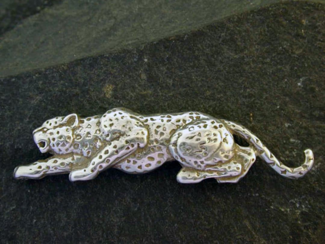 Sterling Silver Jaguar Brooch - Etsy
