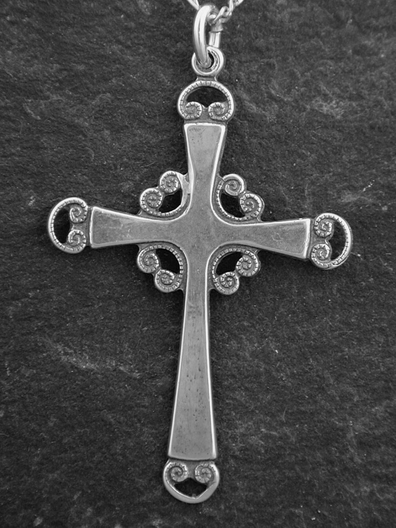 Sterling Silver Cross on a Sterling Silver Chain | Etsy