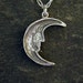Sterling Silver Moon Pendant on a Sterling Silver Chain - Etsy