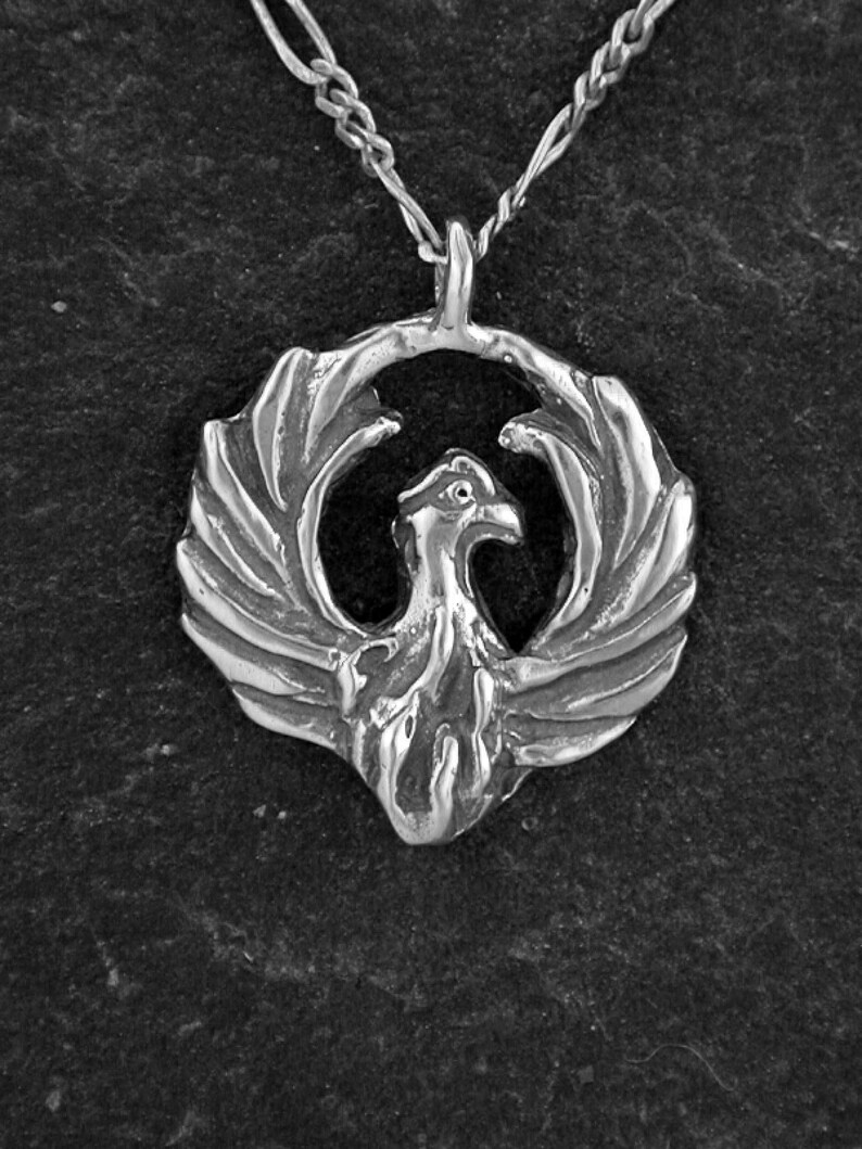 Sterling Silver Original Phoenix Pendant on a Sterling Silver - Etsy