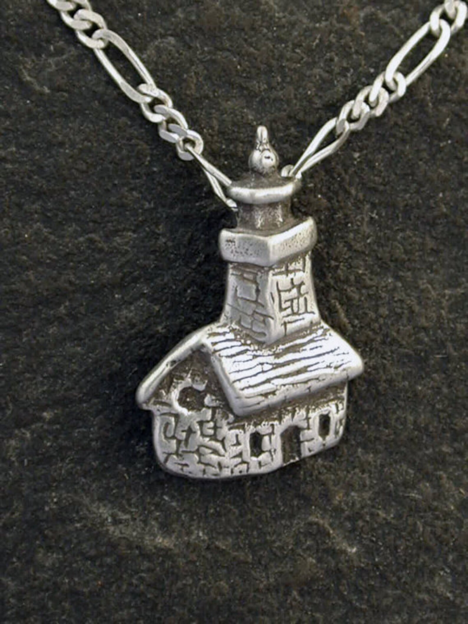 Sterling Silver Santa Cruz Lighthouse Pendant on a Sterling Silver ...