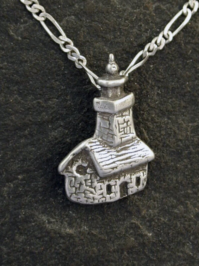 Sterling Silver Santa Cruz Lighthouse Pendant on a Sterling Silver ...