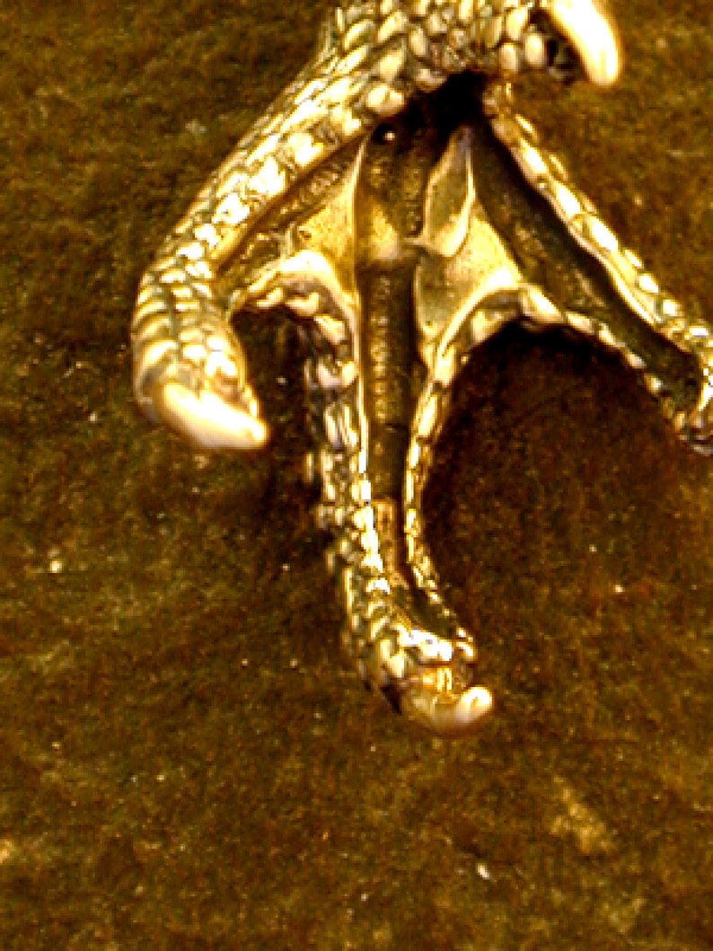 14K Gold Talon Pendant on a 14K Gold Chain. - Etsy