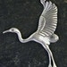 Sterling Silver Crane Pendant on a Sterling Silver Chain. - Etsy