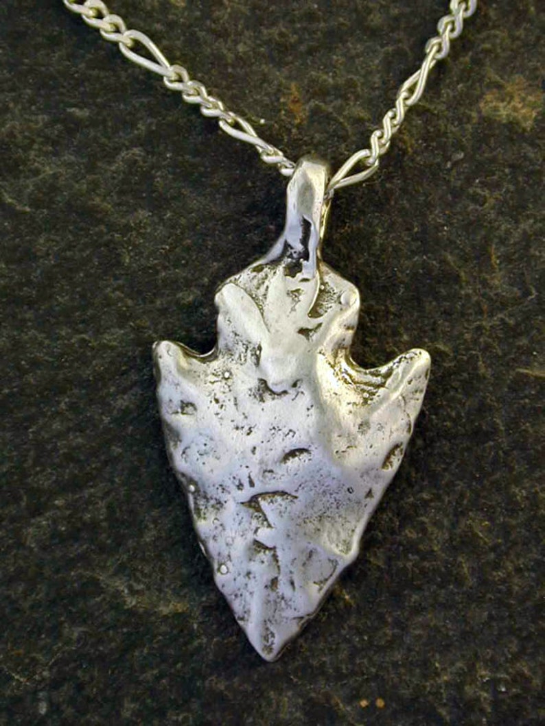 Sterling Silver Arrowhead Pendant on a Sterling Silver Chain. - Etsy