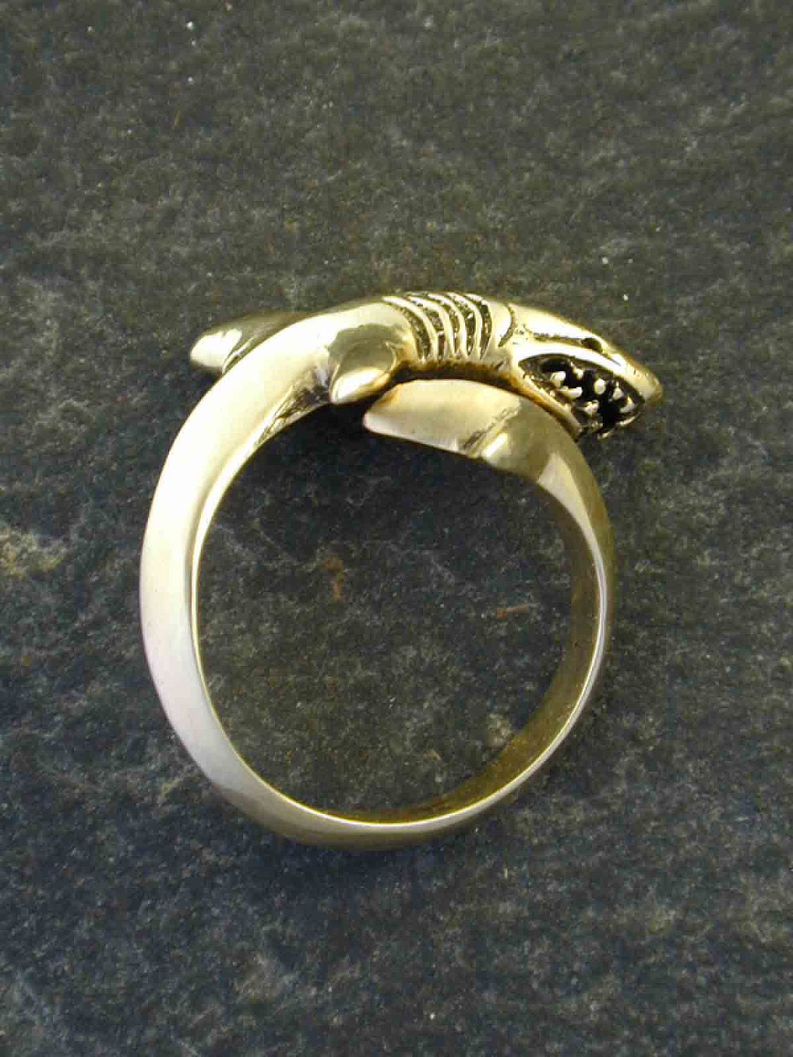 14K Gold Shark Ring - Etsy