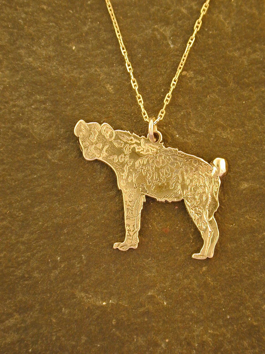 14K Gold Hyena Pendant on a 14K Gold Chain - Etsy