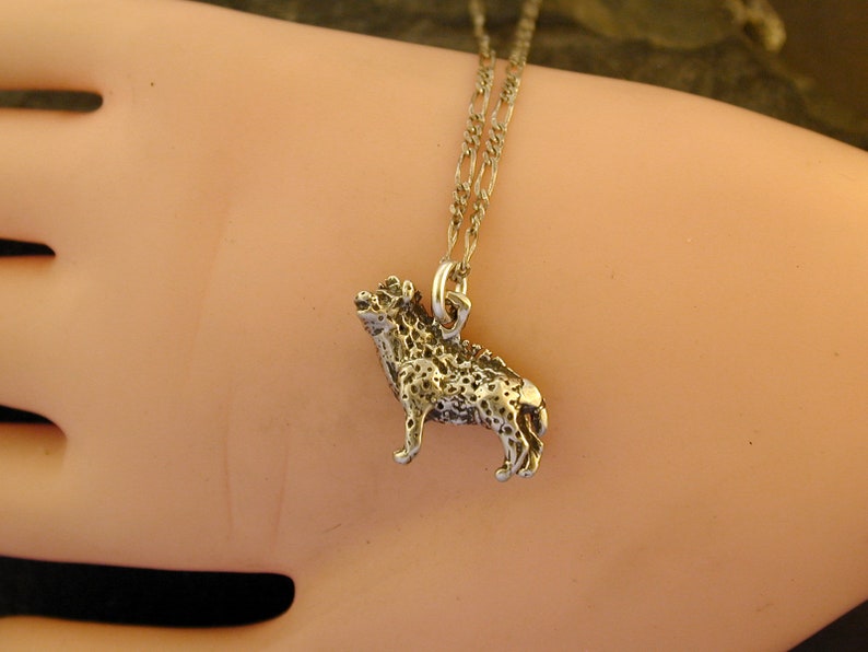 Sterling Silver Original Hyena Pendant on a Sterling Silver Chain - Etsy