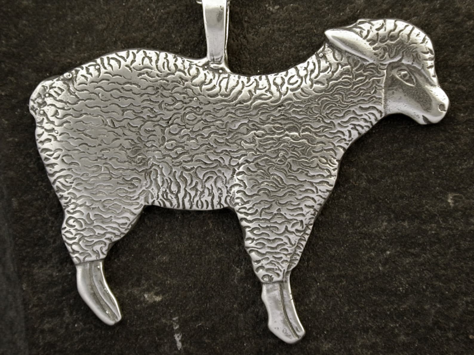 Sterling Silver Lamb Sheep Pendant on Sterling Silver Chain. - Etsy