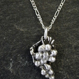 Sterling Silver Grape Cluster Pendant on a Sterling Silver Chain. - Etsy