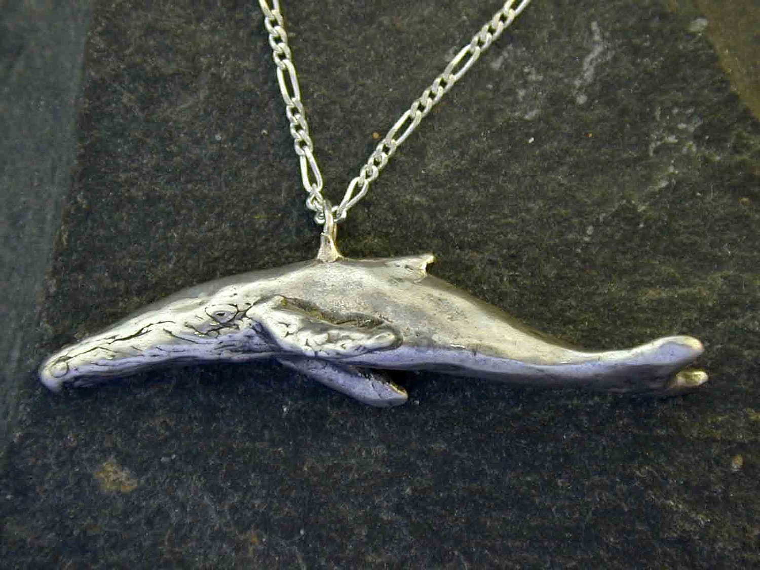 Sterling Silver Original Humpback Whale Pendant on a Sterling Silver ...